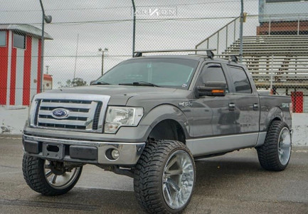 2009 Ford F-150 Wheel Offset Hella Stance >5" Suspension Lift 7 ...