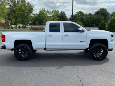 2016 Chevrolet Silverado 1500 Wheel Offset Aggressive > 1" Outside ...