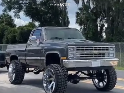 1987 Chevrolet K10 Wheel Offset Aggressive > 1" Outside Fender ...