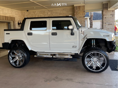 2008 Hummer H2 Wheel Offset Aggressive > 1" Outside Fender Suspension ...