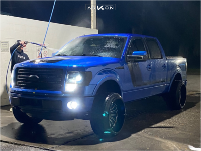 2014 Ford F-150 Wheel Offset Hella Stance >5" Suspension Lift 3 ...
