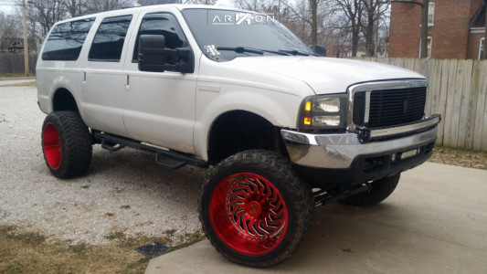 2000 Ford Excursion Wheel Offset Hella Stance >5" Suspension Lift 6 ...