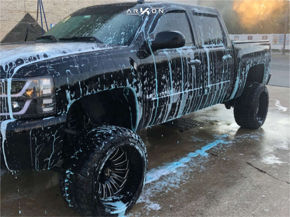 2008 Chevrolet Silverado 1500 Wheel Offset Hella Stance >5" Suspension ...