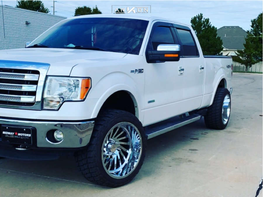2013 White Ford F 150 Truck With Front Leveled 2013 Ford F 150 With