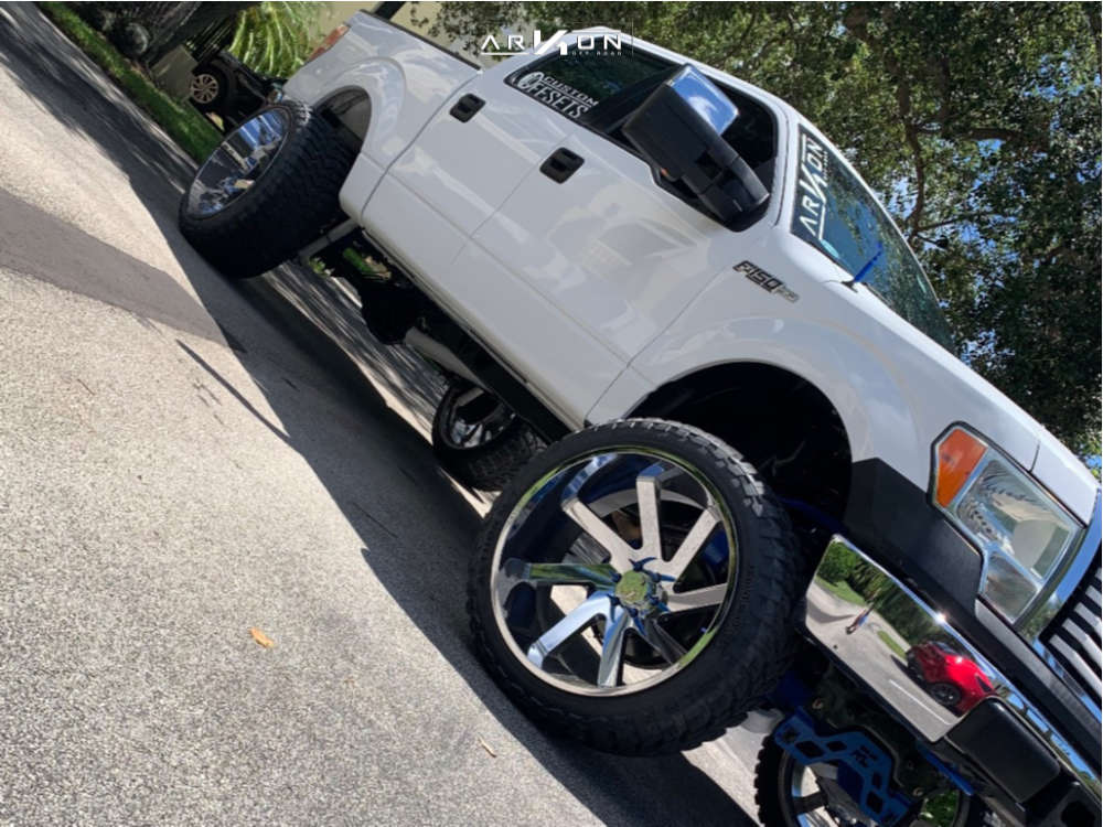 2014 Ford F-150 Wheel Offset Hella Stance >5" Suspension Lift 8 ...