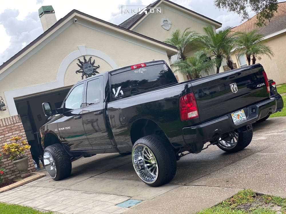 2012 Ram 1500 Wheel Offset Hella Stance >5" Suspension Lift 6 ...