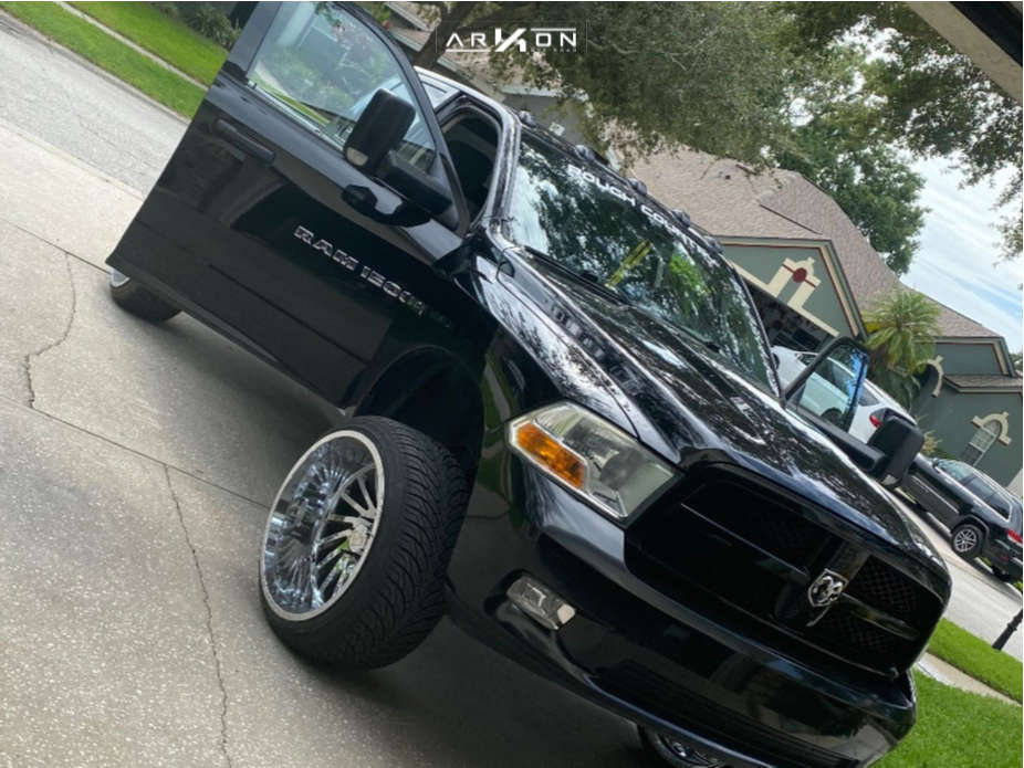 2012 Ram 1500 Wheel Offset Hella Stance >5" Suspension Lift 6 ...