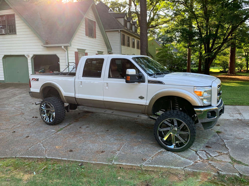 2012 Ford F-250 Super Duty Wheel Offset Aggressive > 1" Outside Fender ...