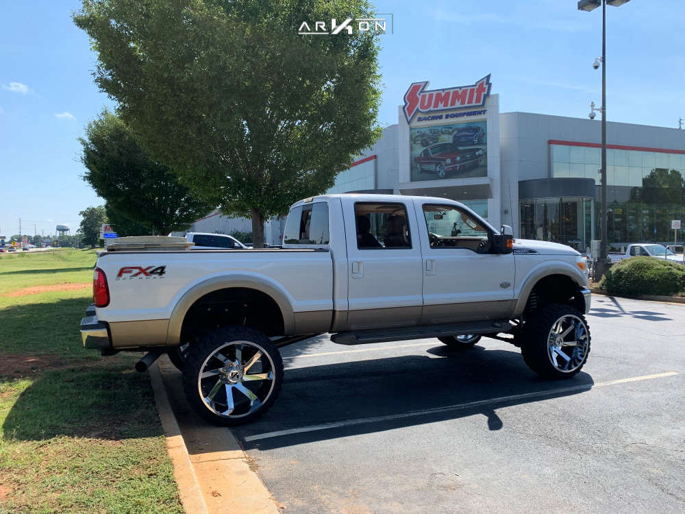 2012 Ford F-250 Super Duty Wheel Offset Aggressive > 1" Outside Fender ...