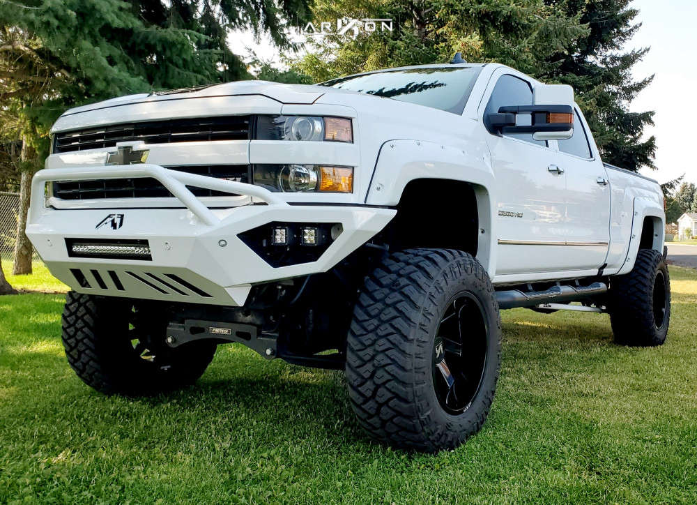 2017 Chevrolet Silverado 2500 HD Wheel Offset Aggressive > 1" Outside ...