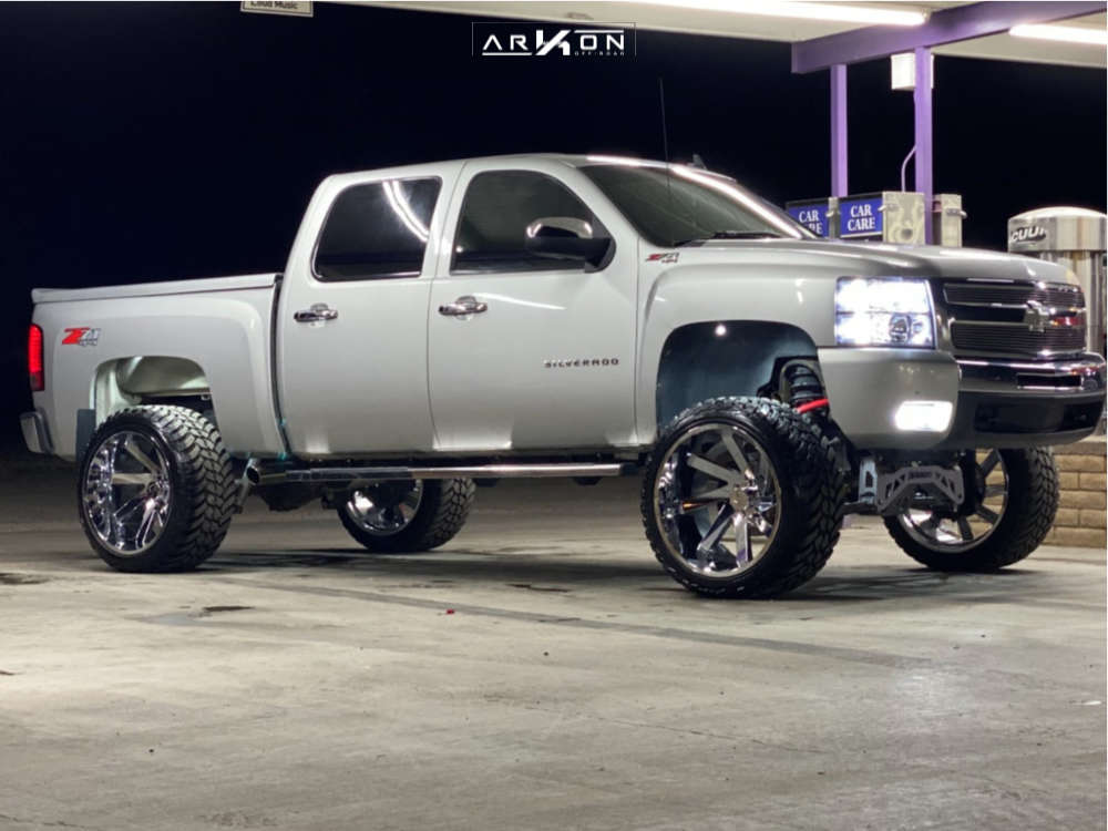 2010 Chevrolet Silverado 1500 Wheel Offset Hella Stance >5" Suspension ...