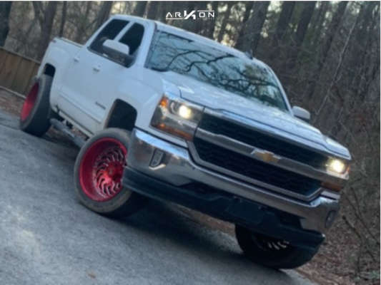 2017 Chevrolet Silverado 1500 Wheel Offset Aggressive > 1" Outside ...