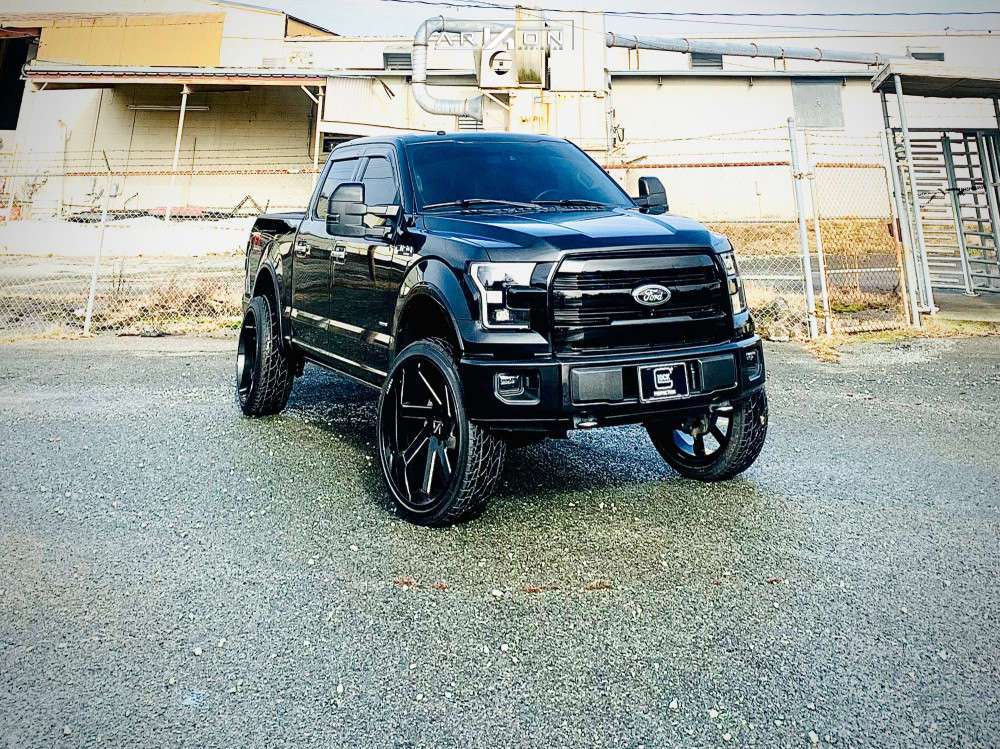2016 Ford F-150 Wheel Offset Aggressive > 1" Outside Fender Leveling ...