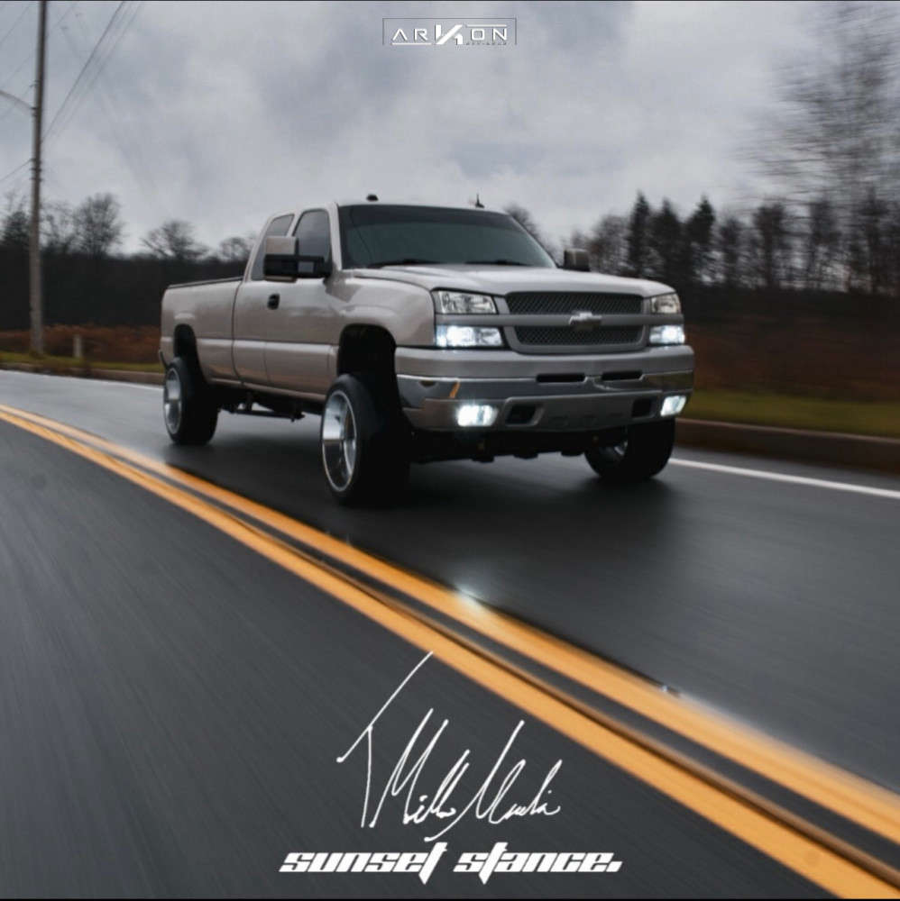 2004 Chevrolet Silverado 2500 HD Wheel Offset Hella Stance >5" Leveling ...