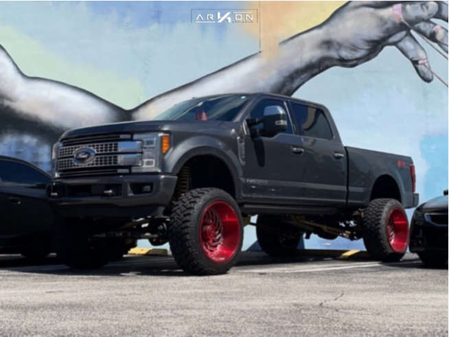 2018 Ford F-250 Super Duty Wheel Offset Aggressive > 1" Outside Fender ...