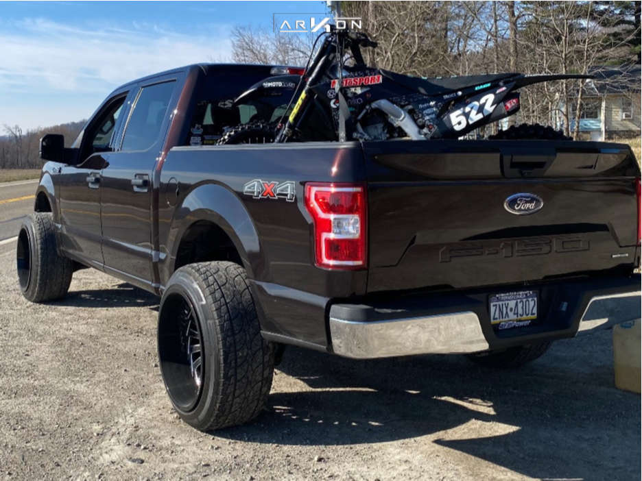2018 Ford F-150 Wheel Offset Super Aggressive 3"-5" Leveling Kit | 1570098 | ARKON OFF-ROAD