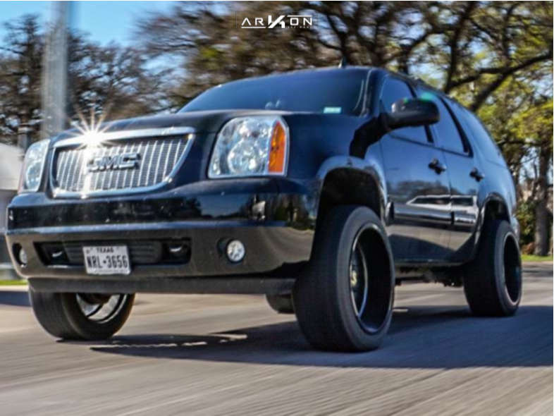 2012 GMC Yukon Wheel Offset Aggressive > 1" Outside Fender Leveling Kit ...