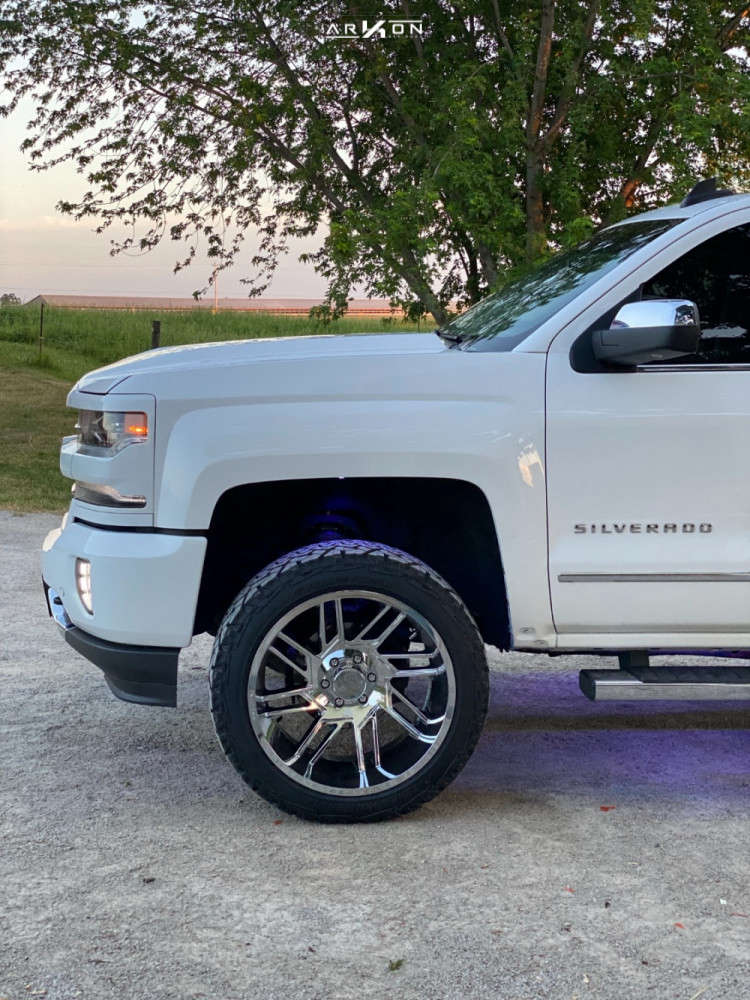 2016 Chevrolet Silverado 1500 Wheel Offset Aggressive > 1" Outside ...