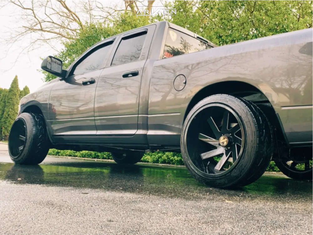 2014 Ram 1500 Wheel Offset Hella Stance >5" Level 2" Drop Rear ...