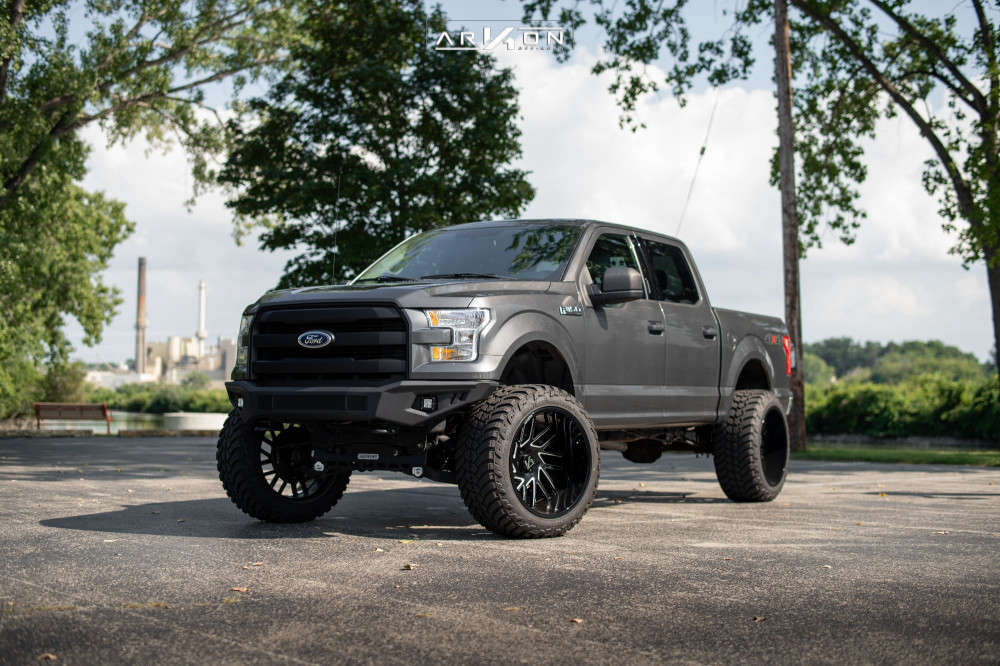 2015 Ford F-150 Wheel Offset Hella Stance >5" Suspension Lift 7 ...
