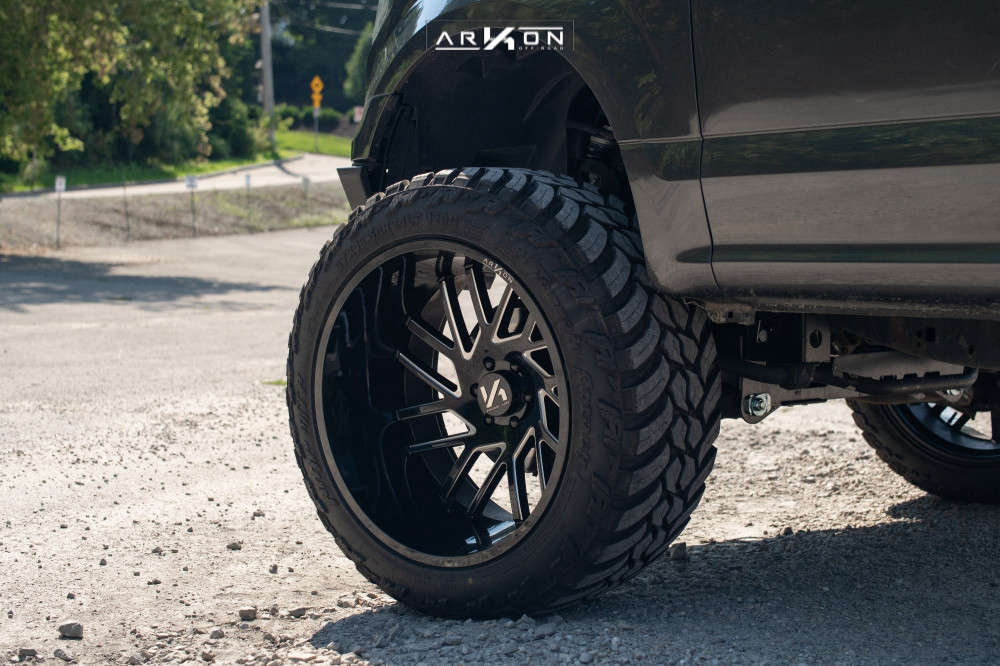2015 Ford F-150 Wheel Offset Hella Stance >5" Suspension Lift 7 ...