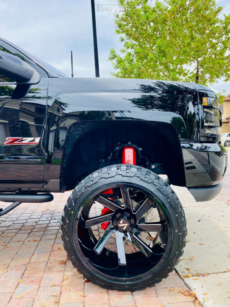 2016 Chevrolet Silverado 1500 Wheel Offset Aggressive > 1" Outside ...