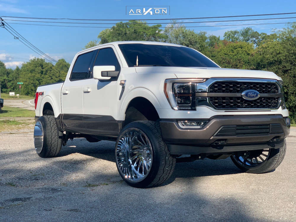 2021 Ford F-150 Wheel Offset Hella Stance >5" Suspension Lift 4 ...