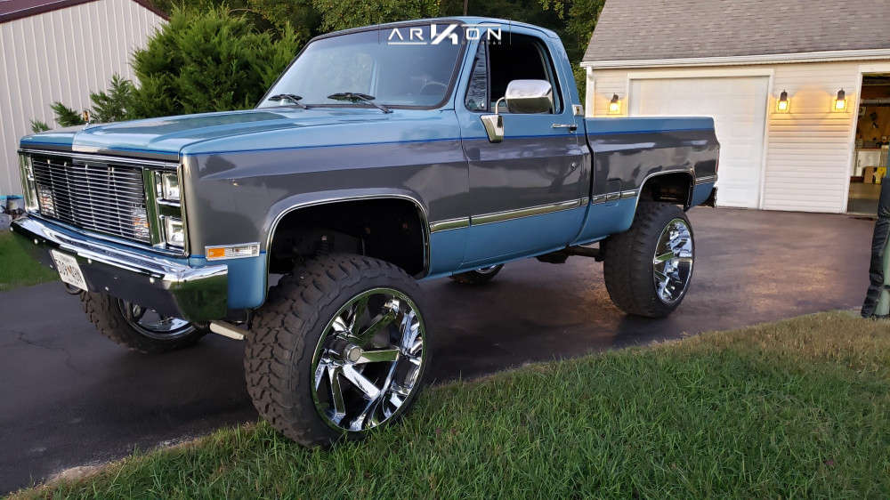 1987 Chevrolet K10 Wheel Offset Aggressive > 1" Outside Fender ...
