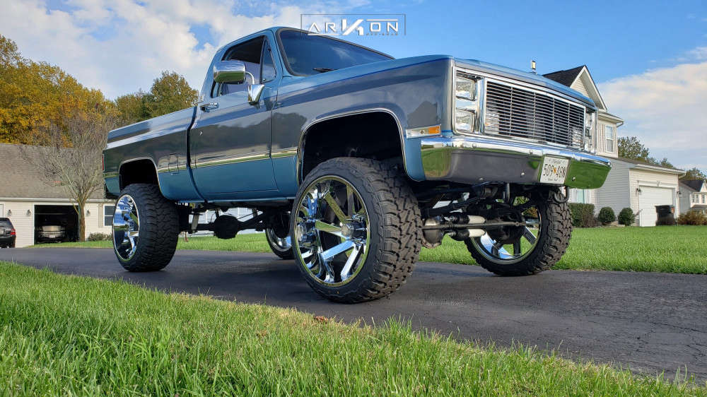 1987 Chevrolet K10 Wheel Offset Aggressive > 1" Outside Fender ...