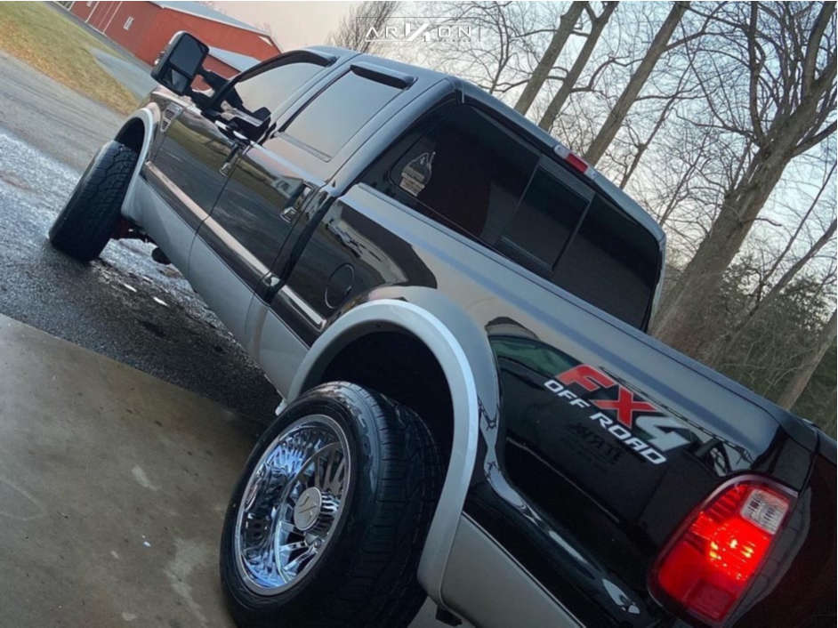 2010 Ford F-250 Super Duty Wheel Offset Aggressive > 1" Outside Fender ...