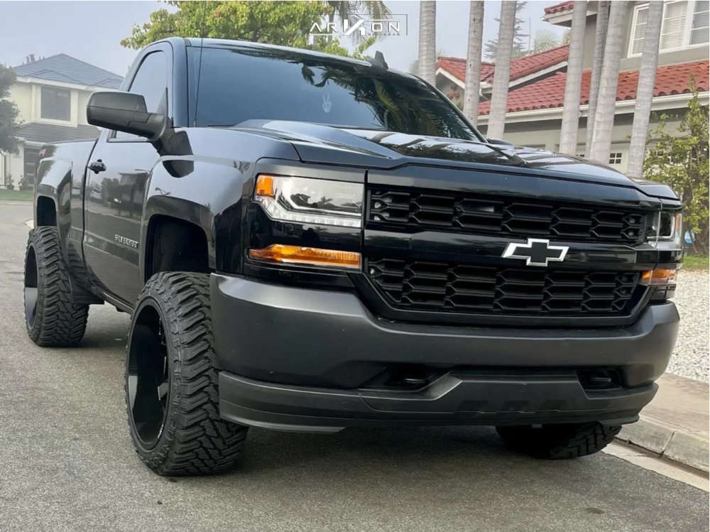 2017 Chevrolet Silverado 1500 Wheel Offset Aggressive > 1" Outside ...