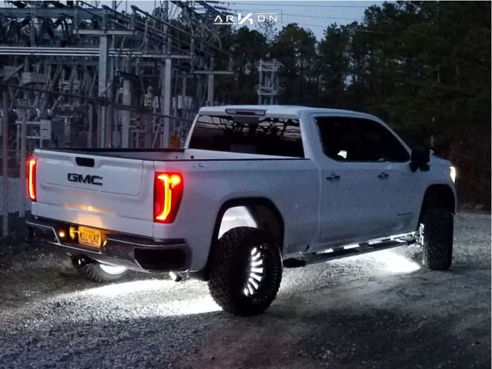 2019 GMC Sierra 1500 Wheel Offset Hella Stance >5" Suspension Lift 6 ...