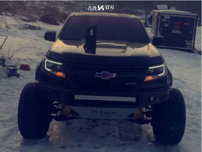 2018 Chevrolet Colorado Wheel Offset Hella Stance >5" Suspension Lift 4 ...