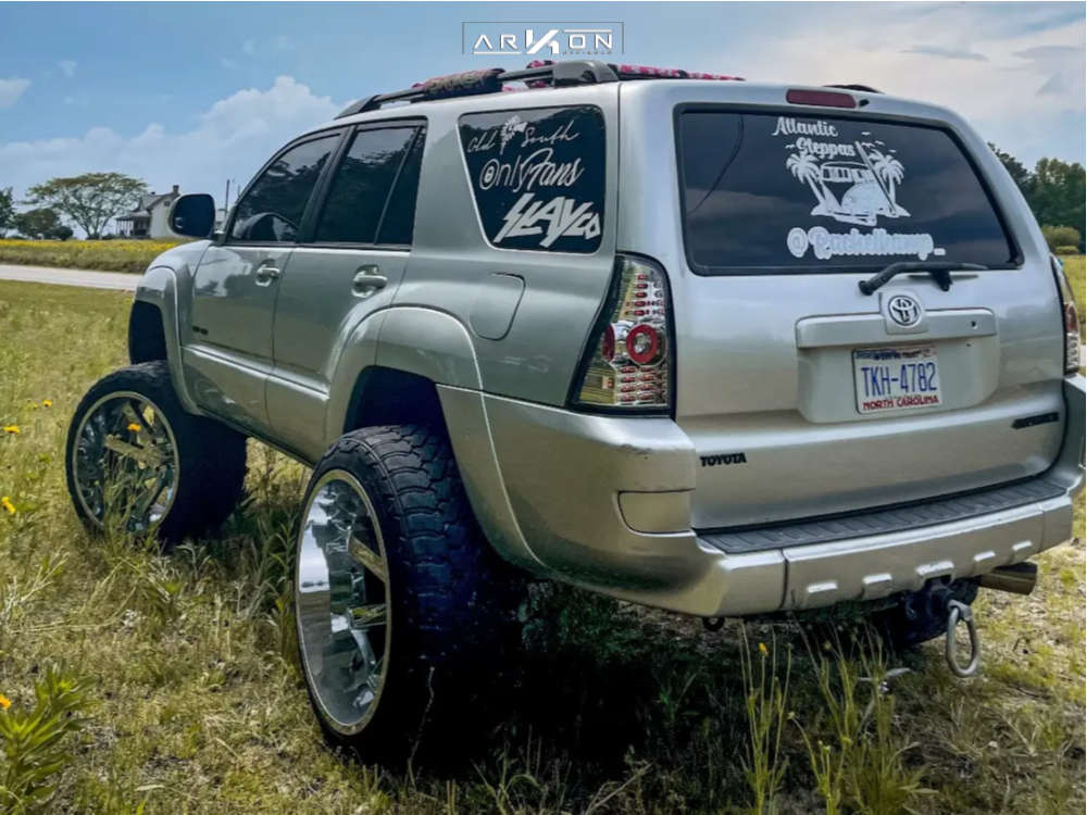 2004 Toyota 4Runner Wheel Offset Hella Stance >5" Suspension Lift 7 ...