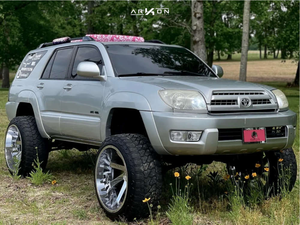 2004 Toyota 4Runner Wheel Offset Hella Stance >5" Suspension Lift 7 ...