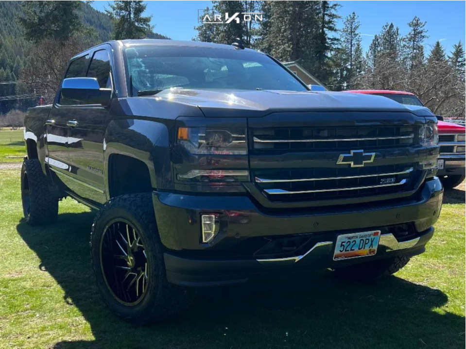 2016 Chevrolet Silverado 1500 Wheel Offset Aggressive > 1" Outside ...