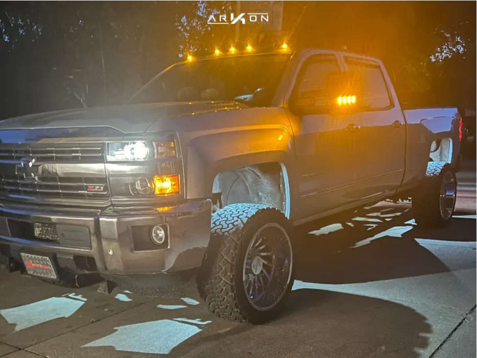 2015 Chevrolet Silverado 3500 HD Wheel Offset Aggressive > 1" Outside ...