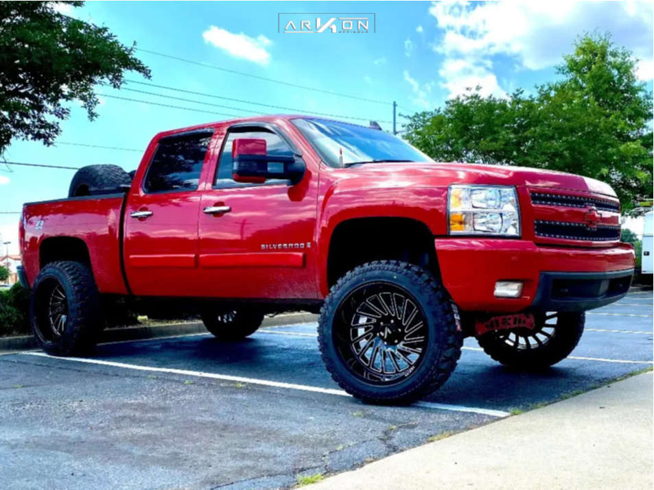 2008 Chevrolet Silverado 1500 Wheel Offset Aggressive > 1" Outside ...