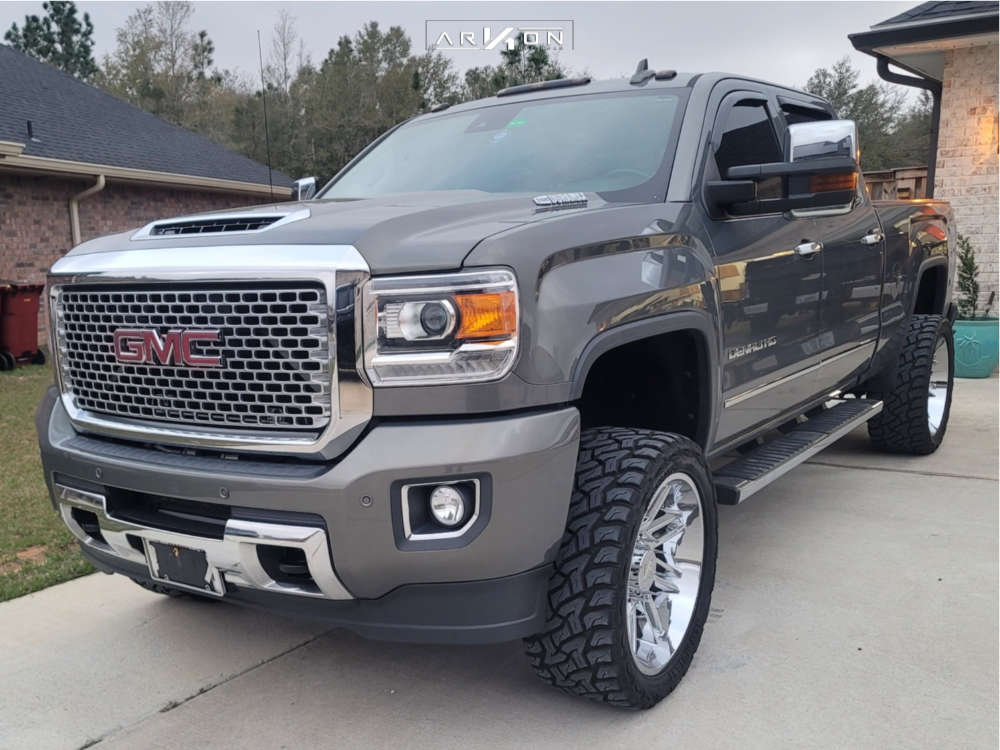 2017 GMC Sierra 2500 HD Wheel Offset Aggressive > 1" Outside Fender ...