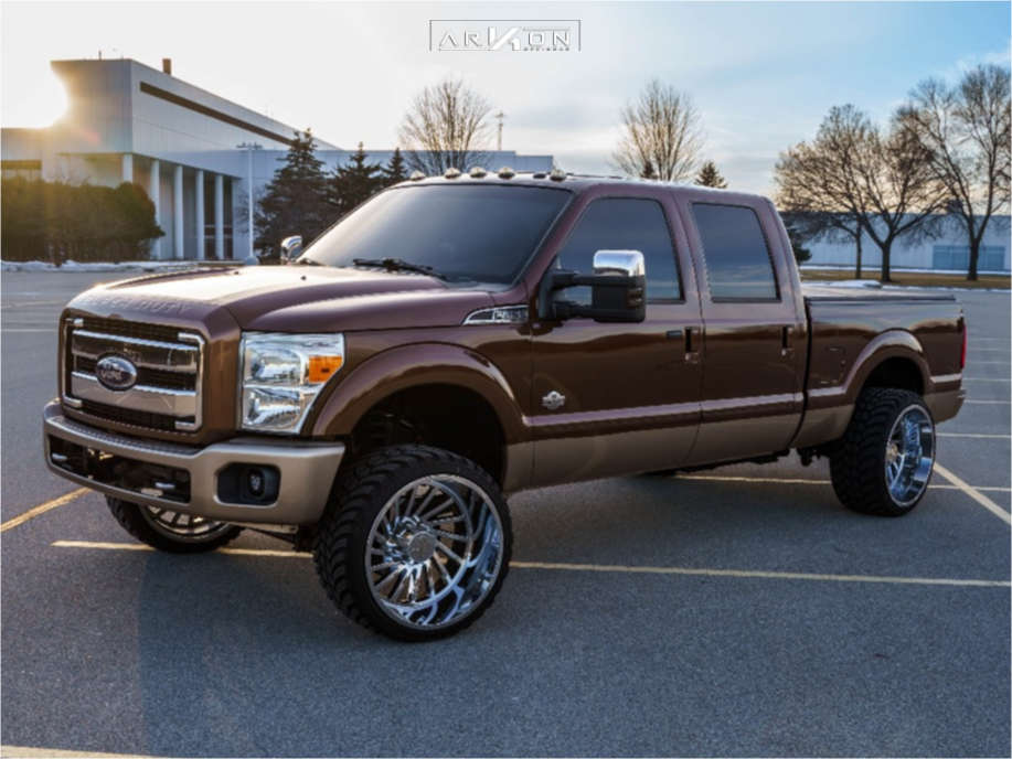 2012 Ford F-250 Super Duty Wheel Offset Aggressive > 1" Outside Fender ...