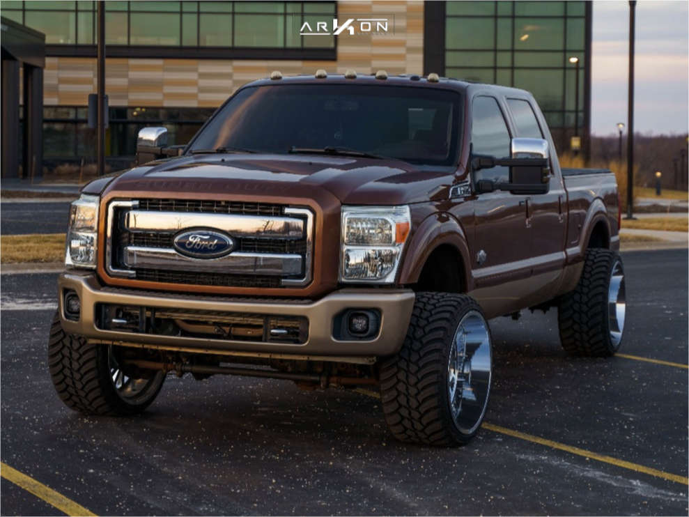 2012 Ford F-250 Super Duty Wheel Offset Aggressive > 1" Outside Fender ...