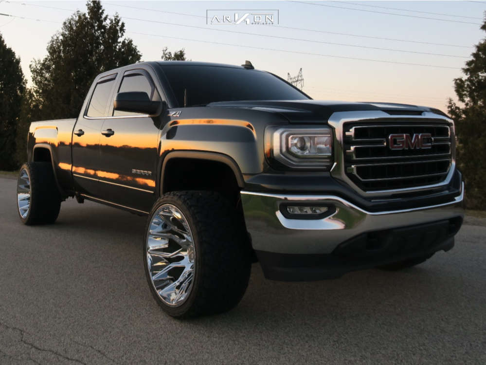 2018 GMC Sierra 1500 Wheel Offset Hella Stance >5" Suspension Lift 3.5 ...