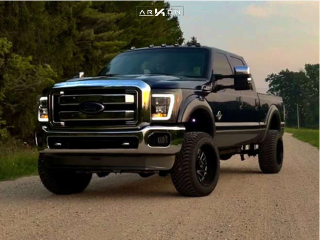 2012 Ford F-250 Super Duty Wheel Offset Aggressive > 1" Outside Fender ...
