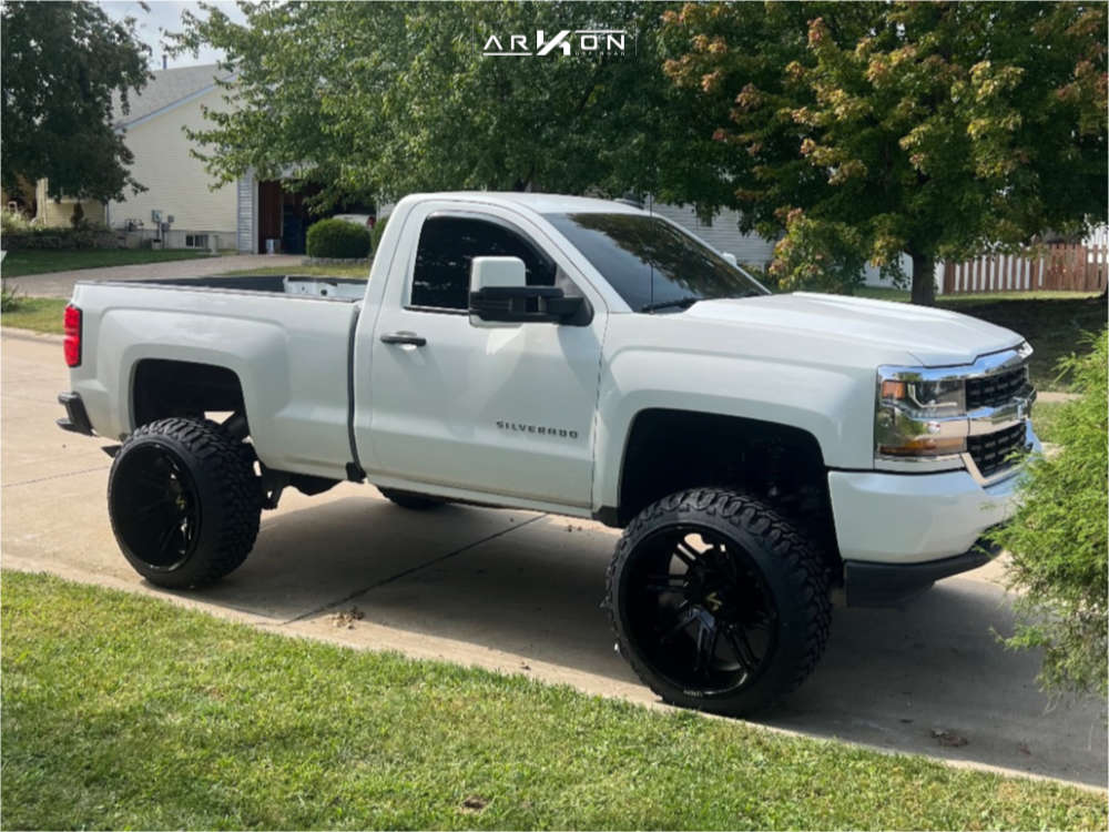 2017 Chevrolet Silverado 1500 Wheel Offset Hella Stance >5" Suspension ...