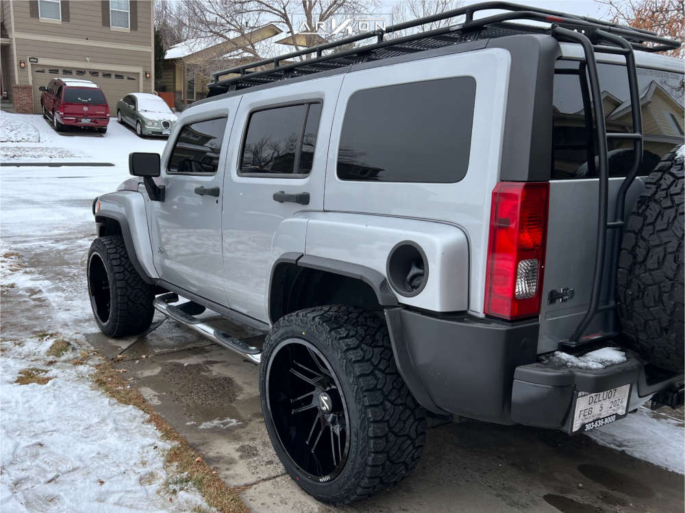 2009 Hummer H3 Wheel Offset Aggressive > 1" Outside Fender Leveling Kit ...