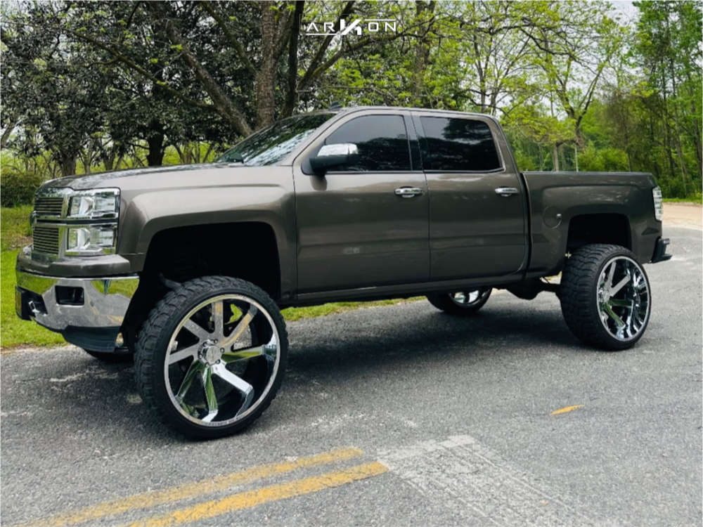 2014 Chevrolet Silverado 1500 Wheel Offset Hella Stance >5" Suspension ...