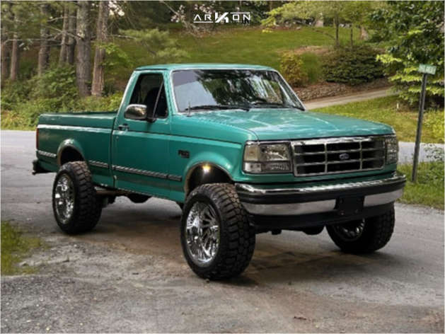 1995 Ford F-150 Wheel Offset Aggressive > 1" Outside Fender Suspension ...