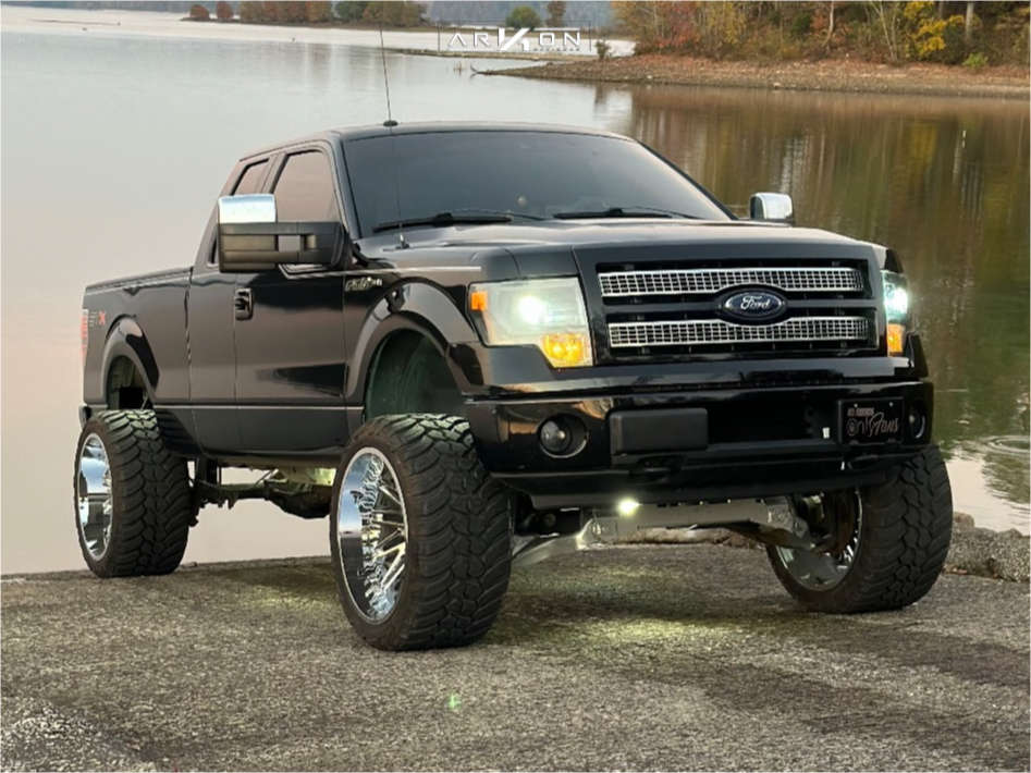 2013 Ford F-150 Wheel Offset Hella Stance >5" Suspension Lift 6 ...