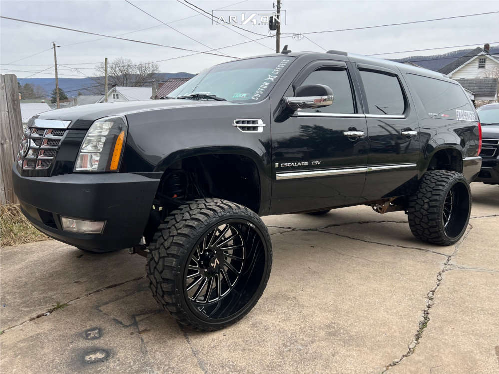 2007 Cadillac Escalade ESV Wheel Offset Hella Stance >5" Suspension ...