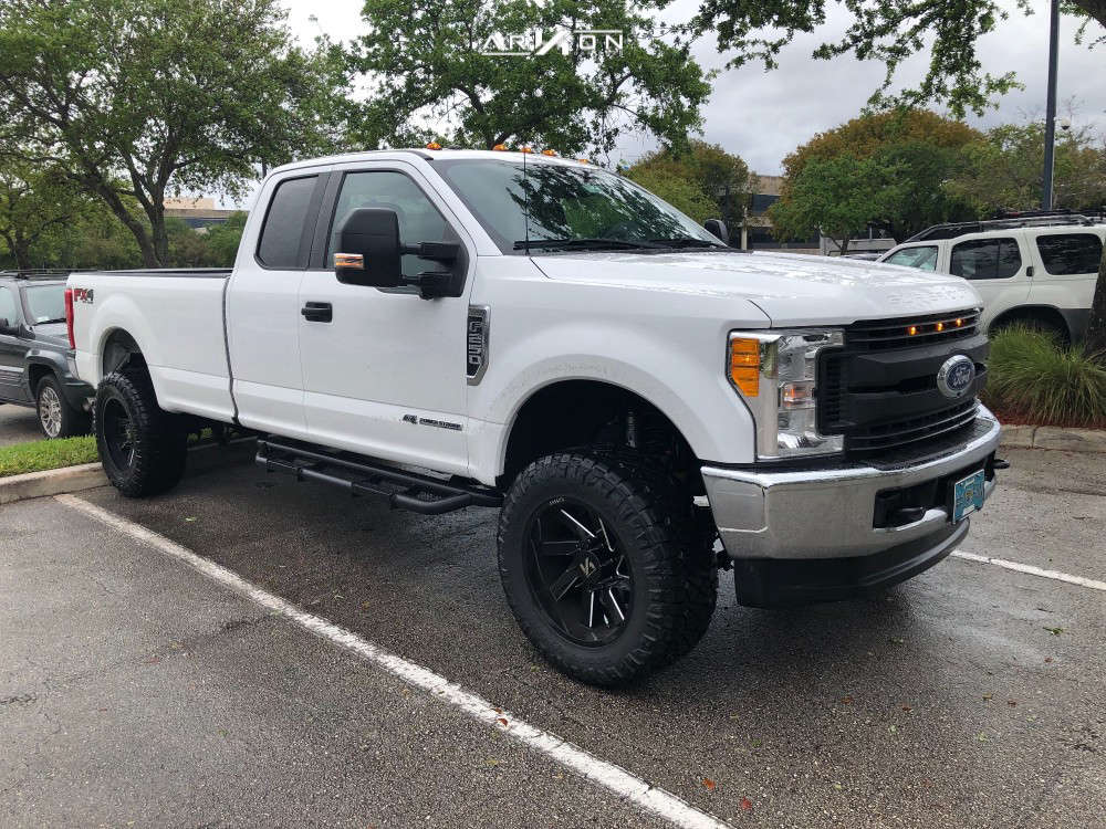2017 Ford F-250 Super Duty Wheel Offset Aggressive > 1" Outside Fender ...